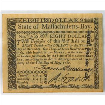 1780 Eight Dollars Note -Replica- | Property Room