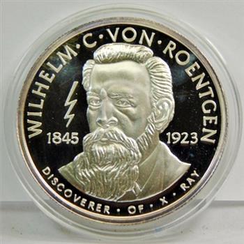 1 oz .999 Fine Silver Proof Commemorative of the 1895 Discovery of X ...