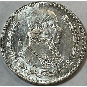 1966 Mexico Silver Peso - HIGH GRADE w/Original Mint Luster | Property Room