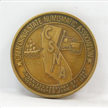 California State Numismatic Association Commemorative Medal/Coin - 1998 ...