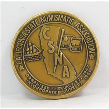 California State Numismatic Association Commemorative Medal/Coin - 1994 ...