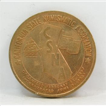 California State Numismatic Association Commemorative Medal/Coin - 1988 ...