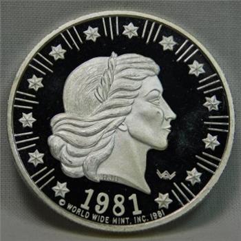 1981 .999 Fine Silver Proof One Ounce Round - World Wide Mint American ...