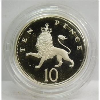 1992 Ten Pence Silver Proof UK Coin Old Design | Property Room
