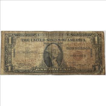 1935A $1 Hawaii Emergency World War II Issue Silver Certificate ...