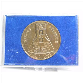 1991 Space Shuttle Atlantis STS-43 Space Commemorative Coin/Medal ...
