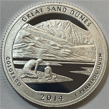 2014-S Great Sand Dunes National Park SILVER Quarter Proof DCAM ...