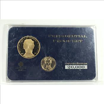 Abraham Lincoln Presidential Proof Set*24K Gold Layered Medallion Plus ...