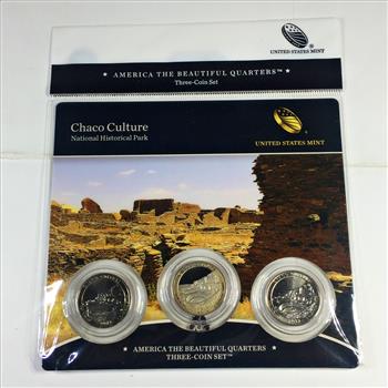 America the Beautiful 3 25c Coin Set*Chaco Culture National Historical ...