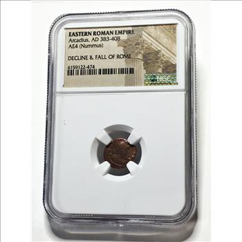 Ancient*Eastern Roman Empire*Arcadius, AD 383-408*AE4 (Nummus)*Decline ...