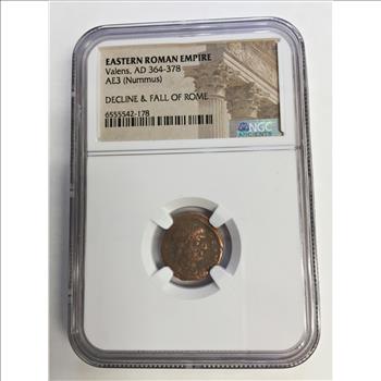Ancient*Eastern Roman Empire*Valens, AD 364-378*AE3 (Nummus)*Decline ...