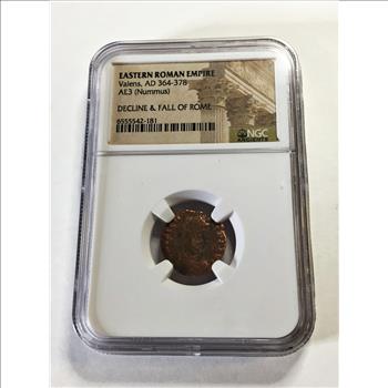 Ancient*Eastern Roman Empire*Valens, AD 364-378*AE3 (Nummus)*Decline ...