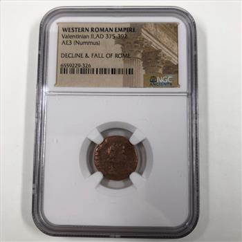 Ancient*Western Roman Empire*Valentinian II, AD 375-392*AE3 (Nummus ...