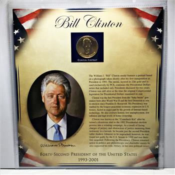 Bill Clinton Presidential Uncirculated Commemorative Medallion*Encased ...