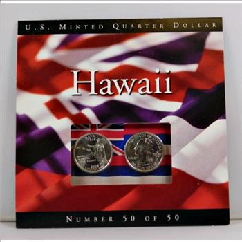Both 2008-P & D Hawaii State Commemorative Quarters*Encapsulated in Tri ...