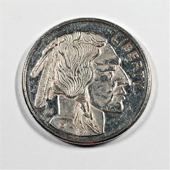 Buffalo / Native Nickel Themed 1oz 999 Silver Round | Property Room