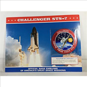 CHALLENGER STS-7 (First Woman in Space) NASA Space Mission Emblem Patch*Encased in 9" x 11 ...