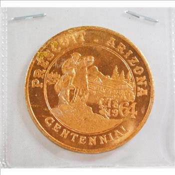 City of Prescott, Arizona Centennial Bronze Medallion | Property Room