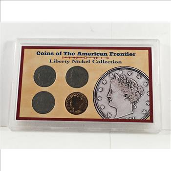 Coins of the American Frontier: 1912, 1906, 1903 Liberty Head "V" Nickels PLUS 24K Gold Layered ...