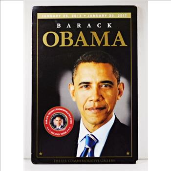 Colorized Barack Obama Dollar Coin Commemorating His Second Term as ...