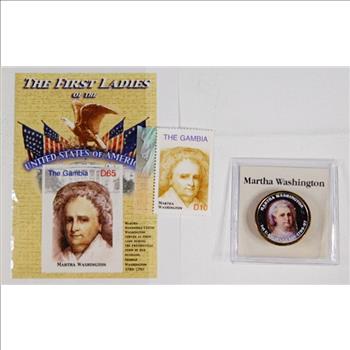 Colorized George Washington Presidential Commemorative Dollar with ...