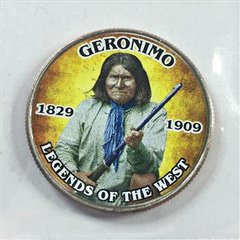 Colorized Kennedy Half Dollar Commemorating GERONIMO | Property Room