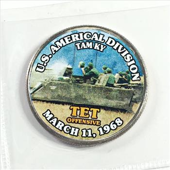 Colorized Kennedy Half Dollar Commemorative of the Vietnam War*US ...