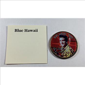 Colorized Kennedy Half Dollar with Elvis Presley Bust and Signature ...