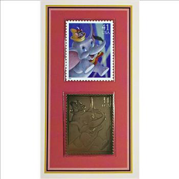 Disney Magic*22K Gold Foil Stamp of Dumbo/Timothy Mouse + Original 41c ...