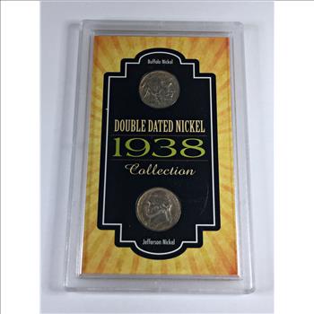 Double Dated Nickel Collection: 1938-D Buffalo and 1938 Jefferson ...