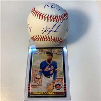 Dwight Doc Gooden JSA Authenticated Autographed Baseball and Rookie ...