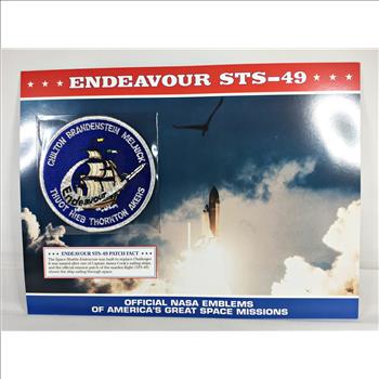 ENDEAVOUR STS-49 (Endeavour's Maiden Voyage) NASA Space Mission Emblem Patch*Encased in 9" x 11 ...