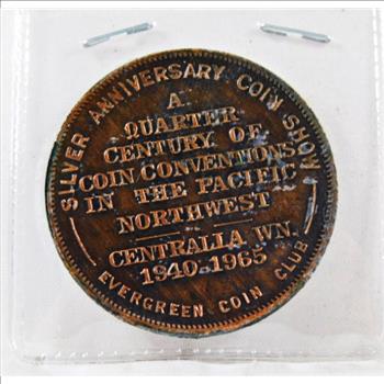 Evergreen Coin Club Silver Anniversary Commemorative Medallion*1965 ...