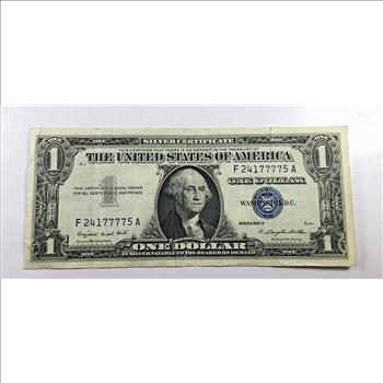 FANCY SERIAL NUMBERS w/4 Solid 7's 1957A $1 Silver Certificate ...