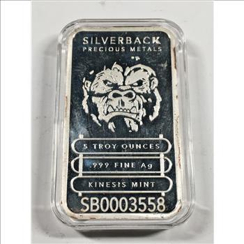 Five (5) Troy Ounces .999 Fine Proof Silver*Numbered*Silverback ...