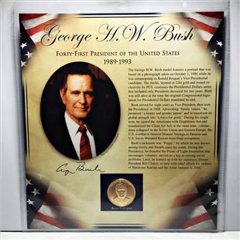 George H.W. Bush Presidential Uncirculated Commemorative Medallion ...