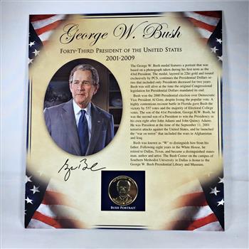 George W. Bush 24K Gold Layered Commemorative Presidential Medal ...