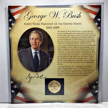 George W. Bush Presidential Uncirculated Commemorative Medallion ...