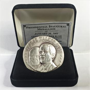 George W. Bush/Richard Cheney Inaugural Medallion*4 Troy Ounces .999 ...
