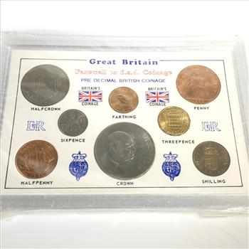 Great Britain Farewell to Pound Coinage Pre Decimal British Coin Set ...