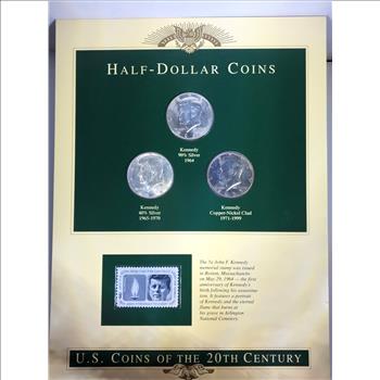 Half Dollar Coins*Two Silver Kennedy Half Dollars, Kennedy Clad Half Dollar PLUS 5c ...