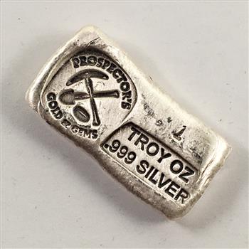 Hand-poured 1 Troy Ounce .999 Silver*Prospector's Gold & Gems ...
