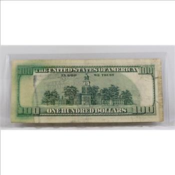 INK SMEAR ERROR 2001 $100 Federal Reserve Note - Serial Number ...