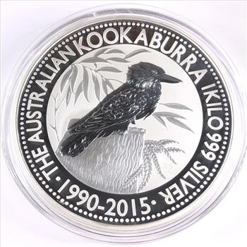 Kilo 9999 Fine Silver Round RARe Australia Kookaburra in Holder ...