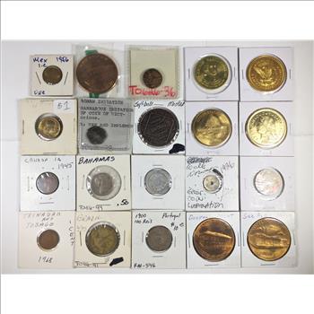 Large Lot of Tokens, Commemorative Medallions/Collectibles and World ...