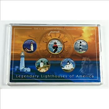 Legendary Lighthouses of America*Lot of Five Colorized Lighthouse ...