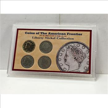 Liberty Head "V" Nickel Collection: 1902, 1905, 1906 and 1907 24K Gold Layered Racketeer Nickel ...