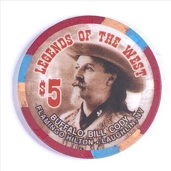 Limited 1996 Edition Legends of the West $5 Gaming Token*Buffalo Bill ...