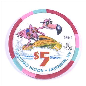 Limited 1997 Edition $5 Gaming Token*Flamingo on Ski-doo*#996 of 1500 ...