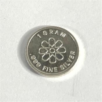 Lincoln Memorial Cent Design 1 Gram 999 Silver Round | Property Room